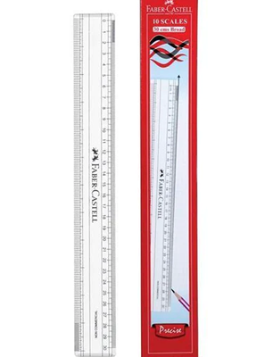 PLASTIC RULER 30CM – FABER CASTELL – – Nuella Pen and Play Store